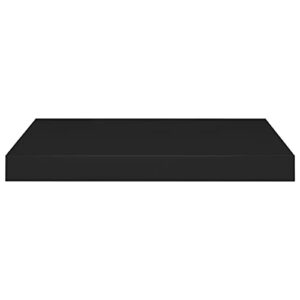 WIFESE 20x9x2 IN Black Floating Shelves 2-Set Wall Shelves Hanging Shelves Decor Aesthetic Book Shelf for Wall with Invisible Brackets MDF Material for Bathroom Living Room and Bedroom Easy to Install