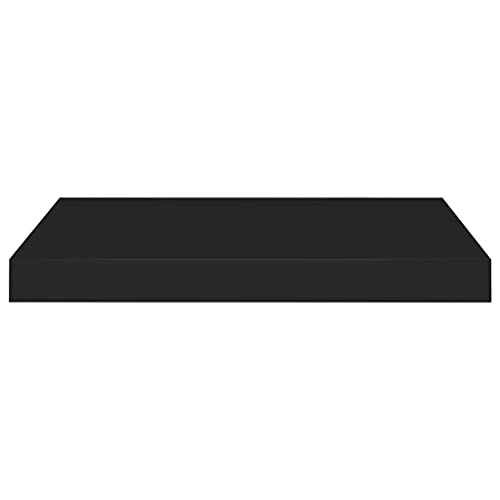 WIFESE 20x9x2 IN Black Floating Shelves 2-Set Wall Shelves Hanging Shelves Decor Aesthetic Book Shelf for Wall with Invisible Brackets MDF Material for Bathroom Living Room and Bedroom Easy to Install