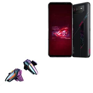 BoxWave Gaming Gear Compatible with ASUS ROG Phone 6 (Gaming Gear by BoxWave) - Touchscreen QuickTrigger, Trigger Buttons Quick Gaming Mobile FPS for ASUS ROG Phone 6 - Jet Black