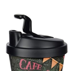 Travel Coffee Cup Leak Free Reusable Plastic Travel Coffee Mug Spill Proof - 13 Oz- 2 Pack