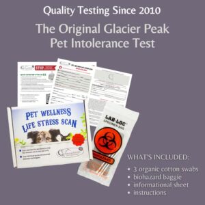 Glacier Peak Holistics - The Original Pet Wellness Life Stress Scan | Simple At Home Hair and Saliva Collection Kit to Test Over 300 Food and Environmental Stressors and Sensitivity in Your Dog or Cat