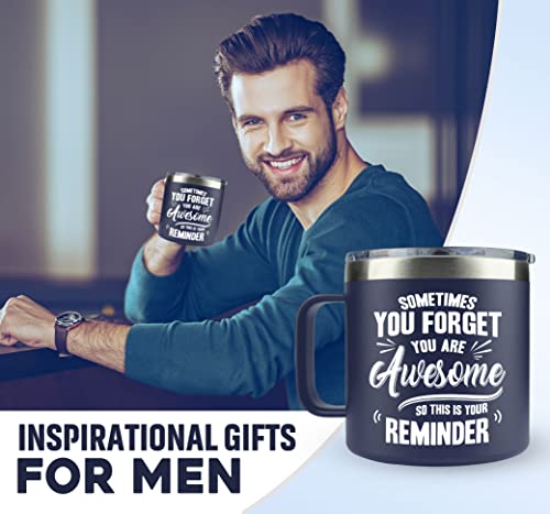 Birthday Gifts For Men, Dad - Gifts For Men, Dad - 14 Oz Mug Stainless Steel Mens Gifts, Gifts For Men Unique - Inspirational, Congratulations Funny, Gifts For Men, Dad, Husband, Coworker, Employee