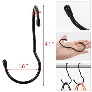 24 Piece 3.9" S Shaped Hooks Stainless Steel Metal Larger Hangers Hooks for Heavy Duty Hanging Kitchen, Work Shop, Bathroom, Garden