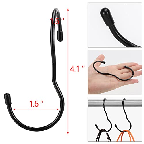 24 Piece 3.9" S Shaped Hooks Stainless Steel Metal Larger Hangers Hooks for Heavy Duty Hanging Kitchen, Work Shop, Bathroom, Garden