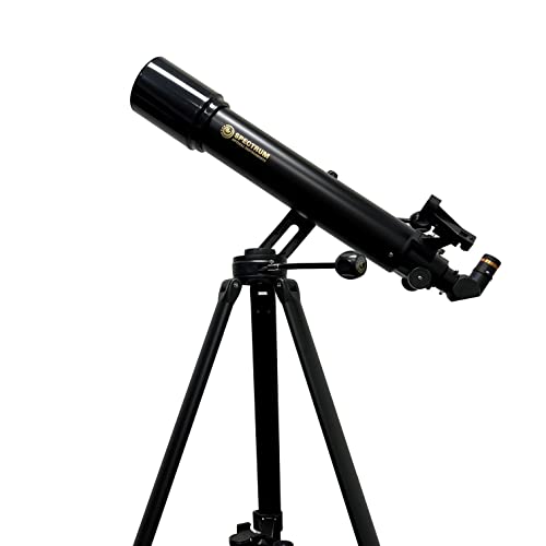 Spectrum Optical Instruments – ExploraPro 90AZ Refractor Telescope for Adults & Beginner – Compact Manual Alt-AZ Telescope – Smartphone Adapter & Remote Shutter – 90mm Aperture 660mm Focal Length