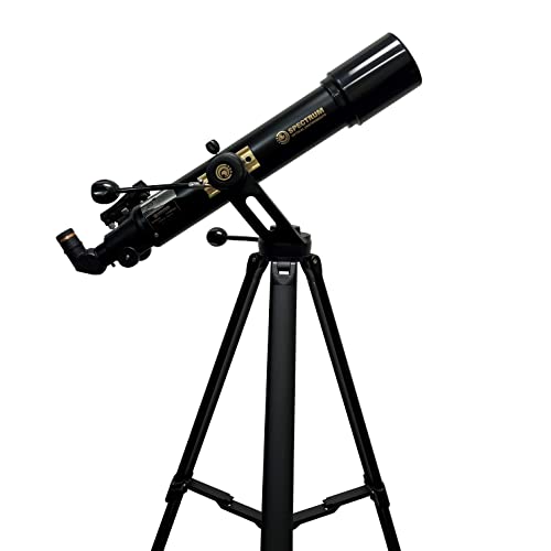 Spectrum Optical Instruments – ExploraPro 90AZ Refractor Telescope for Adults & Beginner – Compact Manual Alt-AZ Telescope – Smartphone Adapter & Remote Shutter – 90mm Aperture 660mm Focal Length