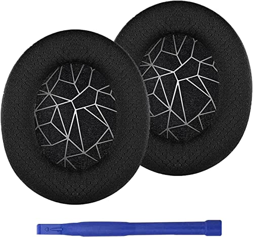 Arctis 9X Replacement Earpads Printing Mesh Ear Cushions for SteelSeries Arctis 1/3/5/7/9 Arctis Pro Arctis 9X Headphones Noise Canceling Headset Ear Pads Earmuff Repair Parts (Black+White)