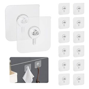 nail free wall hooks screw adhesive hooks heavy duty screw free sticker 14 pcs white self adhesive hooks for bathroom kitchen