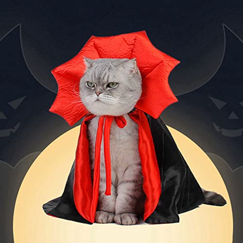 Dog Cape Costume Halloween Dog Costume Dog Vampire Devil Costume Dog Halloween Cloak Cape Halloween Costumes for Cats Small Medium Dogs