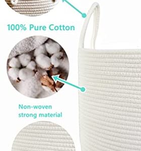 OTON HOME City Series White Rope Basket - Extra Large Storage Basket - Woven Basket for Storage - Basket for Towels - White Toy Storage - Nursery Basket - Blanket Basket Living Room