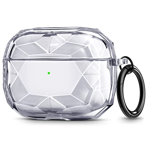 Youskin Airpod Pro 2 Case 2022 Diamond Crystal Clear, AirPods Pro 2nd Generation Case Cover, Full-Body Shockproof Hard Shell Protective for Men Women with Keychain，Crystal Clear