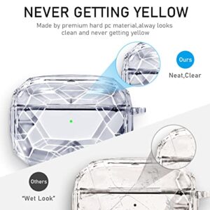 Youskin Airpod Pro 2 Case 2022 Diamond Crystal Clear, AirPods Pro 2nd Generation Case Cover, Full-Body Shockproof Hard Shell Protective for Men Women with Keychain，Crystal Clear