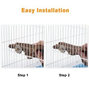 Filhome 2pcs Hamster Bridges, Rat Bendy Long Suspension Bridges and Guinea Pig Bendable Tunnel, Bendable Hamster Ladder Gerbil Wooden Ramp Chinchilla Chews Toys for Small Animals Cage Accessories