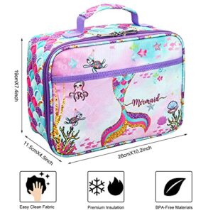 RHCPFOVR Kids Lunch Bag - Insulated Lunch Box for Boys Girls,Washable Lunch Bag and Reusable Toddler Leak-proof Lunchbox for School and Daycare