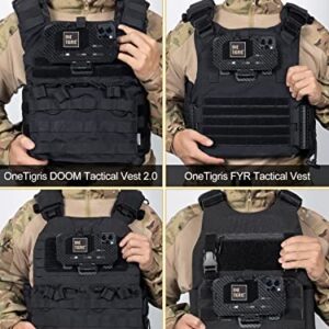 OneTigris Tactical Vest Phone Holder, Universal Chest Cell Phone Board Plate Carrier Phone Mount for Screen Size 4.7"-6.7"