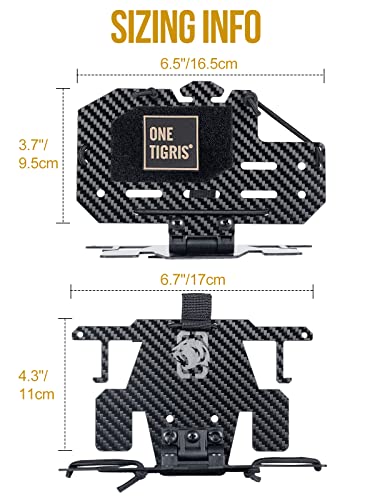 OneTigris Tactical Vest Phone Holder, Universal Chest Cell Phone Board Plate Carrier Phone Mount for Screen Size 4.7"-6.7"