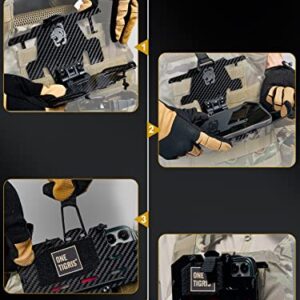 OneTigris Tactical Vest Phone Holder, Universal Chest Cell Phone Board Plate Carrier Phone Mount for Screen Size 4.7"-6.7"