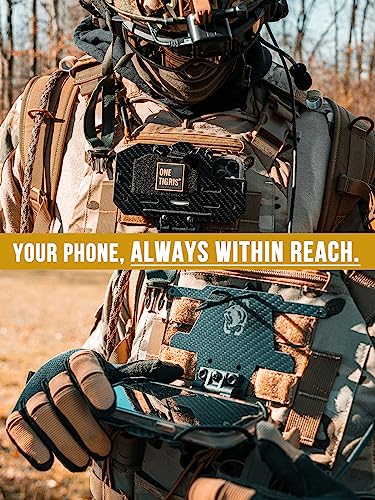 OneTigris Tactical Vest Phone Holder, Universal Chest Cell Phone Board Plate Carrier Phone Mount for Screen Size 4.7"-6.7"