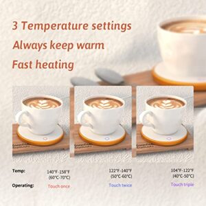 Zen Lyfe Coffee Mug Warmer for Desk, Portable Cup Warmer with Auto Shut Off and 3 Temperature Setting for Heating Coffee, Beverage, Milk, Tea and Hot Chocolate