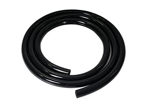 Feelers Black PVC Vinyl Tubing 1" ID x 1-1/4" OD Water Fish Tank Aquarium Air Line Lightweight Hose BPA Free, 9.84 Feet