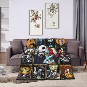 Cartoon Flannel Blanket Super Soft Conditioner Throw Blanket for Couch Sofa Couch Bed All Season 50"x40"