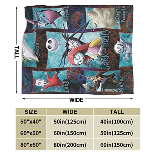 Cartoon Flannel Blanket Super Soft Conditioner Throw Blanket for Couch Sofa Couch Bed All Season 50"x40"