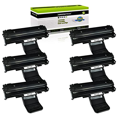 greencycle Compatible Toner Cartridge Replacement for Dell 1100 (310-6640) Work with 1100 1110Printer (Black, 6-Pack)