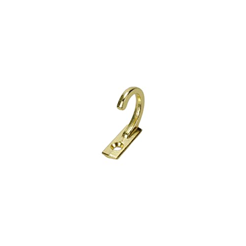 Faotup 50PCS Zinc Alloy 0.70Inch Heigth Gold Wall Mounted Single Hook Robe Hooks,Small Coat Hooks for Hanging,Gold Metal Hooks,with M3 Screws