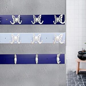 Non-Punching Durable Towel Rack Aluminum Alloy Bathroom Toilet Door Rear Wall Shelf Hook Wall Hanger Butterfly B1