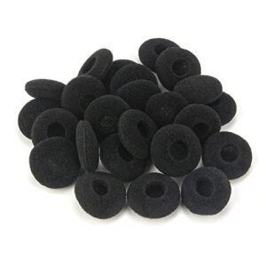 tormen 24 pcs soft foam earbudscushions earplugs, protector sponge noise isolating earphones replacement mp3 mp4 stereo headset cap(black)