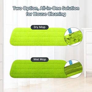 Spray Mop Pads Heads Replacement Compatible with Swiffer PowerMop - MEXERRIS Microfiber Wet Mops Refill Mop Cleaning Pads Floor Mop Pads Fit for All Spray Mops & Velcro Design Mops,7 Pcs/Set Green