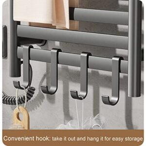 Intelligent Electric Heating Towel Rack Towel Bath Towel Drying Rack Household Intelligent Constant Temperature Heating Rod,Gray