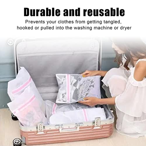 plplaaoo Multifunction Durable and Reusable Wash Bag, Laundry Bag,8 Pcs Mesh Laundry Bag,Travel Organization Bag for Coat,Clothes,Jeans,Bath Towel,Sock,Lingerie