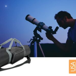 USA Gear Refractor Telescope Case - Holds Telescopes/Tripod 21 to 35 inches - Adjustable Extension, Storage Bag Pocket, and Strap - Compatible with ToyerBee, Gskyer, Celestron Telescope Bags and Cases