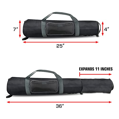 USA Gear Refractor Telescope Case - Holds Telescopes/Tripod 21 to 35 inches - Adjustable Extension, Storage Bag Pocket, and Strap - Compatible with ToyerBee, Gskyer, Celestron Telescope Bags and Cases