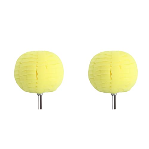 VICASKY Car Kit Car Kit Car Kit Wool Buffing Pad 2pcs Car Pads Detailing Buffer Hub Yellow Polished for Waxing Sponge Round Car Kit Wool Buffing Pad Wool Buffing Pad Wool Buffing Pad