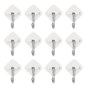 kiskick 12pcs wall hooks self-adhesive clothes tableware towel organizer hooks for home bathroom kitchen c