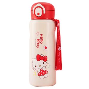 Everyday Delights Hello Kitty Stainless Steel Insulated Water Bottle with Strap White 480ml