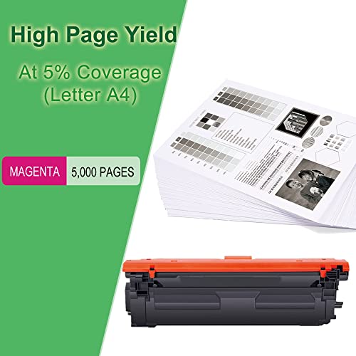 508A Magenta Toner Cartridge CF363A Replacement for Laserjet Enterprise M552, M553, Color Laserjet Enterprise MFP M577 Series Printer (1 Pack)