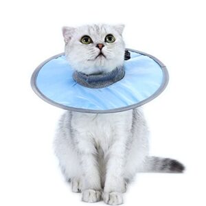 waterproof cat recovery collar, adjustable pet cone collar, protective cat neck cones to stop licking wounds, lightweight kitten cones after surgery, elizabethan e collar for cats, small dog, puppy