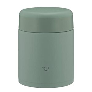 zojirushi sw-ka40-gm stainless steel insulated soup jar, lunch jar, seamless, 13.5 fl oz (400 ml), matte green