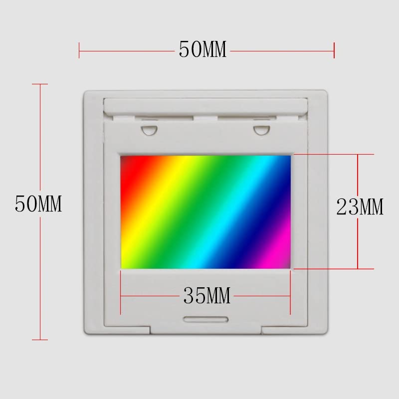 Diffraction Grating Optical Grate Teaching Demonstration Transmission Grating Spectrophotometer Holographic Imaging 50x50mm (Color : 50 Lines 1mm, Diameter : 50x50mm)