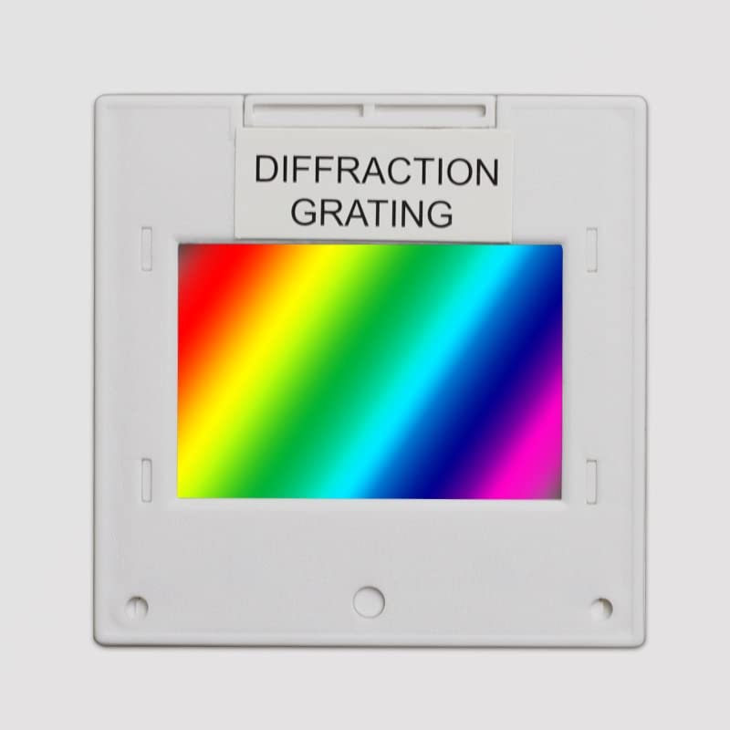 Diffraction Grating Optical Grate Teaching Demonstration Transmission Grating Spectrophotometer Holographic Imaging 50x50mm (Color : 50 Lines 1mm, Diameter : 50x50mm)