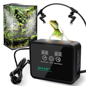 alltope reptile humidifier with timer, reptile mister automatic misting system with 360°adjustable misting nozzles, reptile fogger with touch screen for reptile terrariums rainforest plants