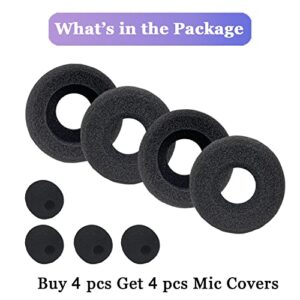 Ear Cushions for Plantronics Headset Earpads Replacement Foam Ear Pad Designed for Plantronics HW251N HW261N HW510 HW520 Blackwire C320 3210 3220 3320 Jabra PRO 920 Biz 2300 GN2000 Headphones (4 Pack)