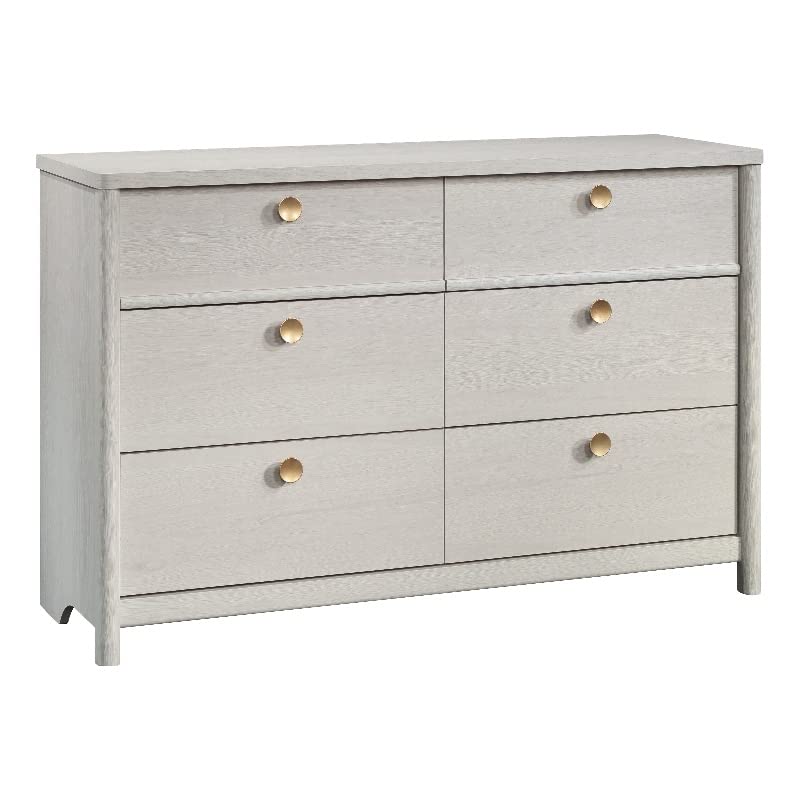 Sauder Dover Edge 6-Drawer Engineered Wood Dresser in Glacier Oak Finish