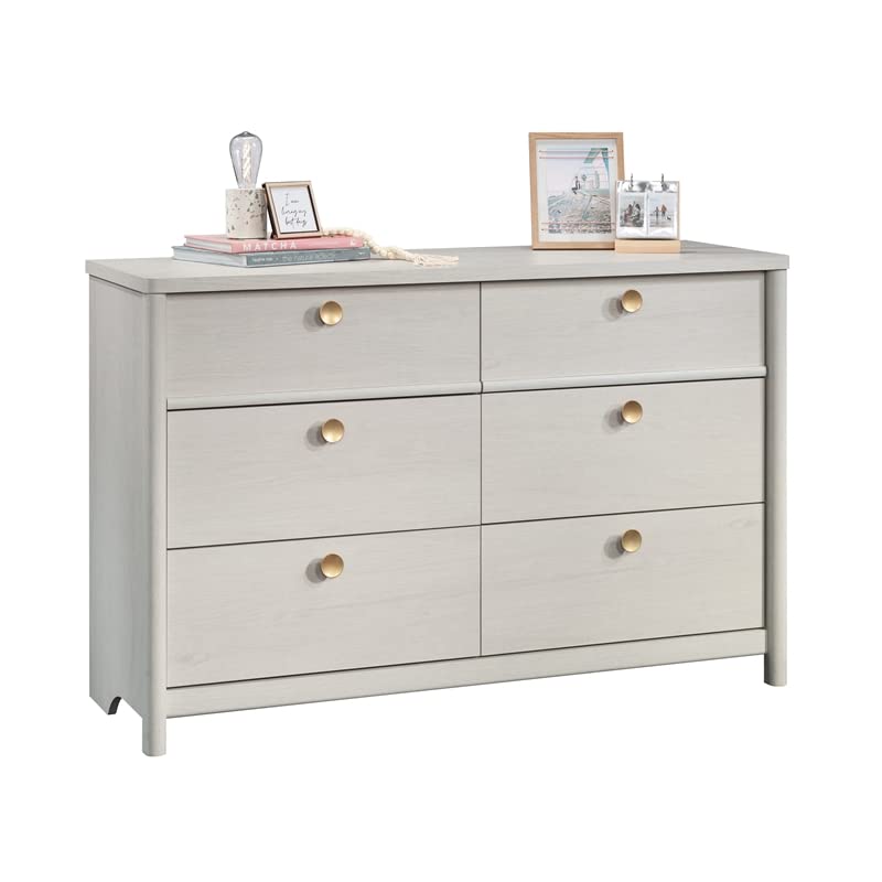 Sauder Dover Edge 6-Drawer Engineered Wood Dresser in Glacier Oak Finish