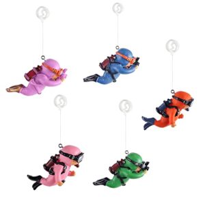 5pcs floating fish tank decorations, cute little diver aquarium decoration fish tank aquarium diver ornament accessories