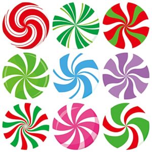 45 pcs double-sided peppermint cutouts colorful candies cut-outs bulletin board classroom christmas party decorations