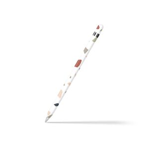 tacky design classic terrazzo skin compatible with apple pencil skin- vinyl 3m, mosaic pencil sticker, apple pencil cover full wrap (1st generation)